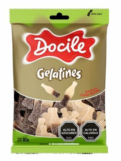 Мармелад DOCILE 80119 кислая кола бутылочки SOUR COLA Bottle /пакет/ 80г