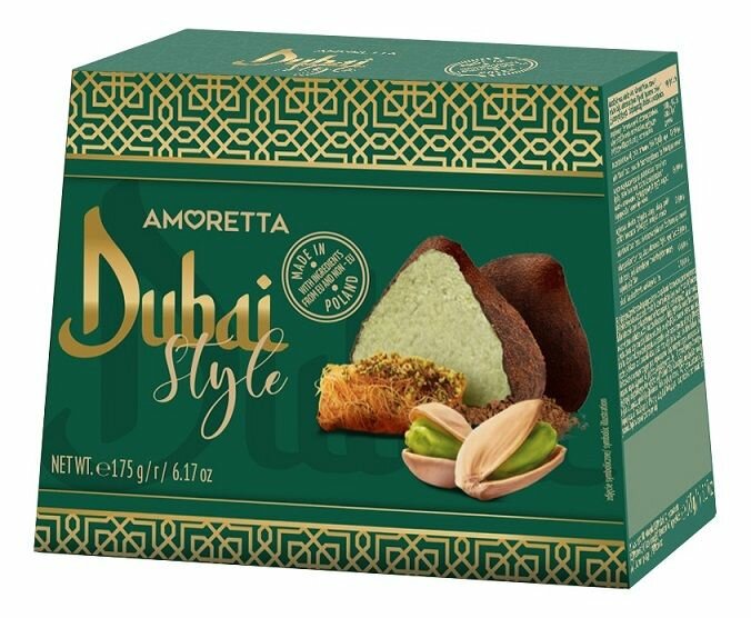 Трюфeли MIESZKO Dubai Style трюфели с хрустящим катаифи и фисташковой пастой /картон/ 175г