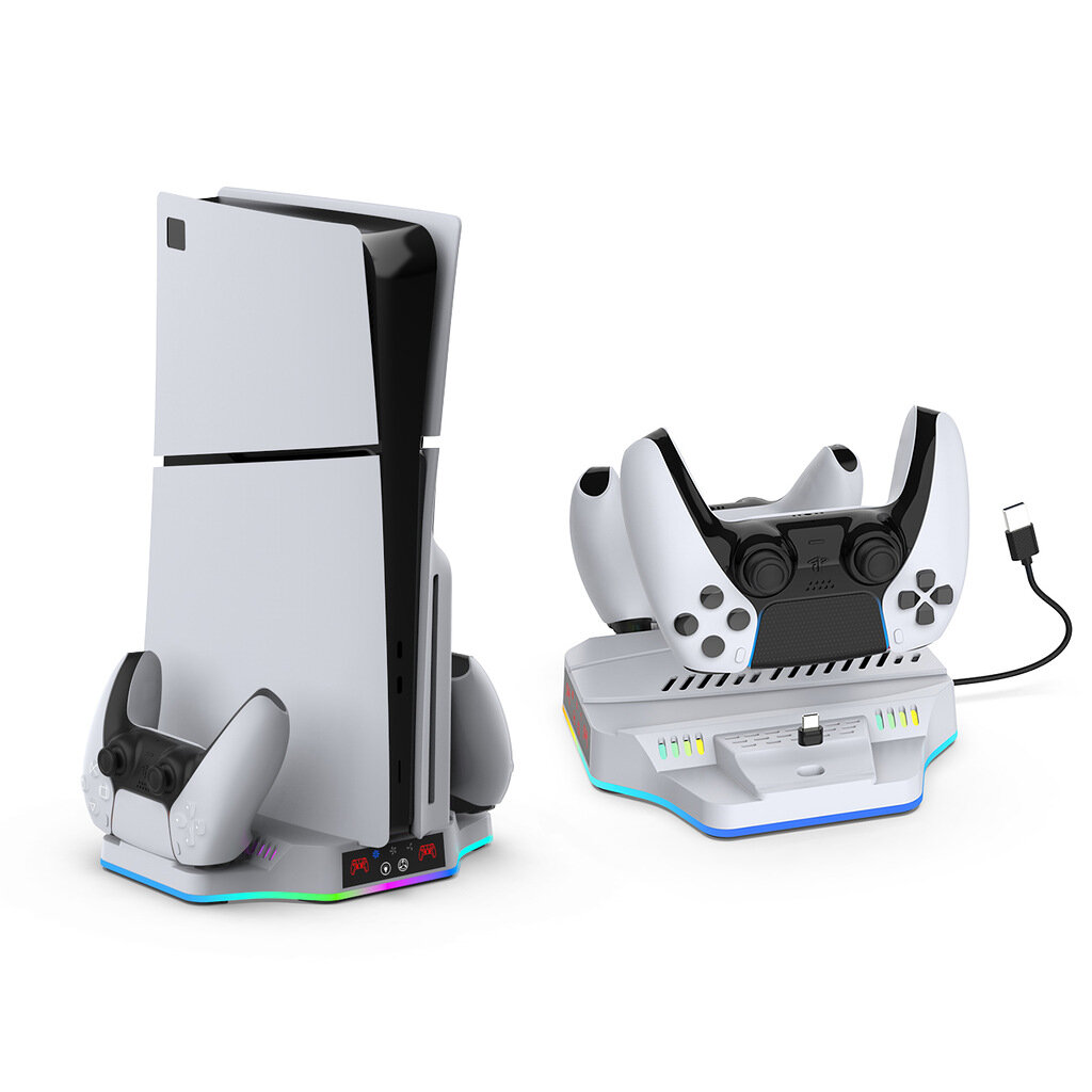Многофункциональный стенд DOBE для PlayStation 5 Slim с функцией охлаждения и зарядной станцией