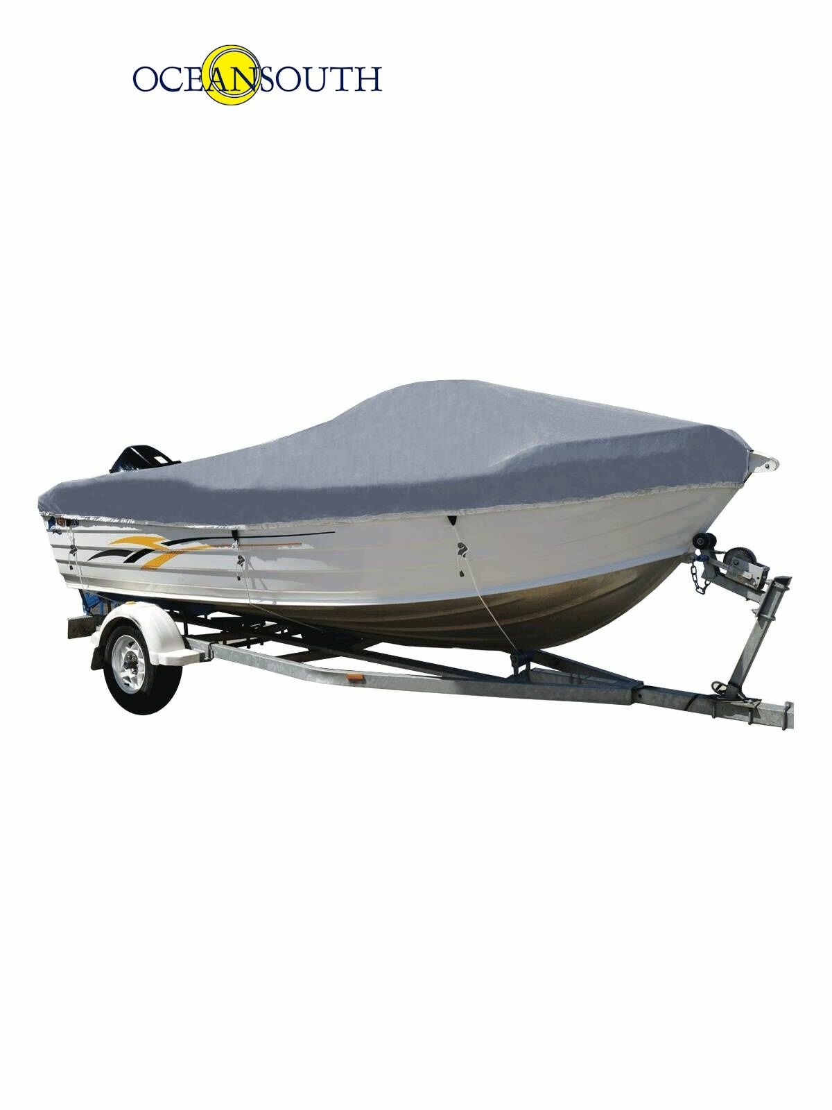 Тент-чехол Ocean South универсальный для лодки/катера 3,3-4,0 метра, серый
