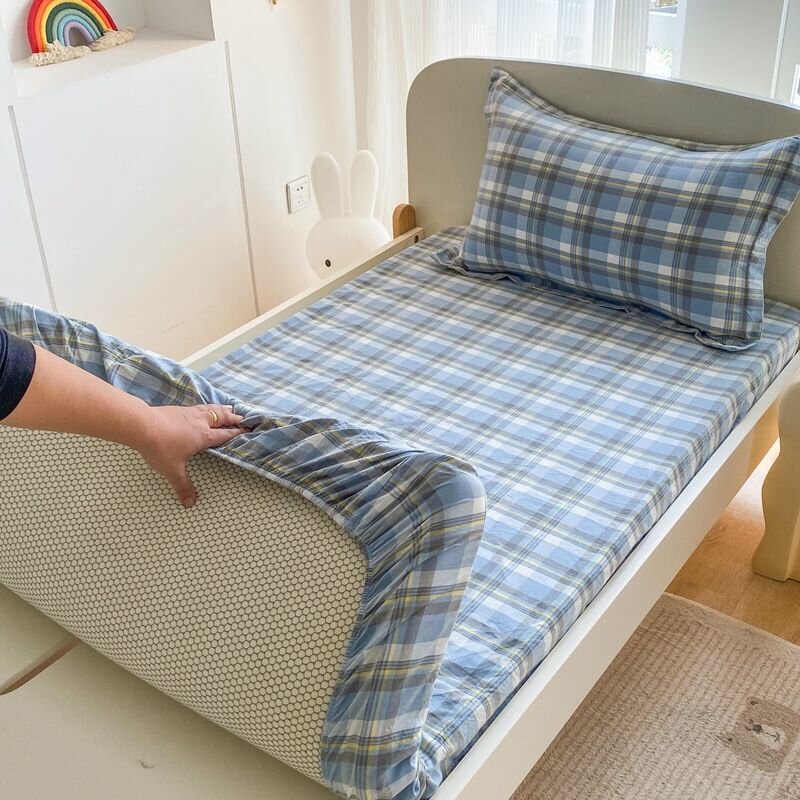 Простыня на резинке Наматрасник на резинке с бортами, Хлопок, 100x190 см