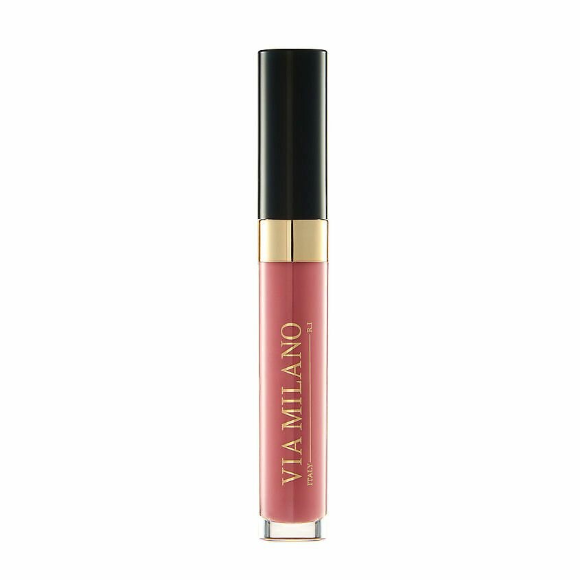VIA MILANO Блеск для губ с эффектом объёма и витамином Е Comfort Lip Gloss, 303 Caramel Pink, 4,5 мл