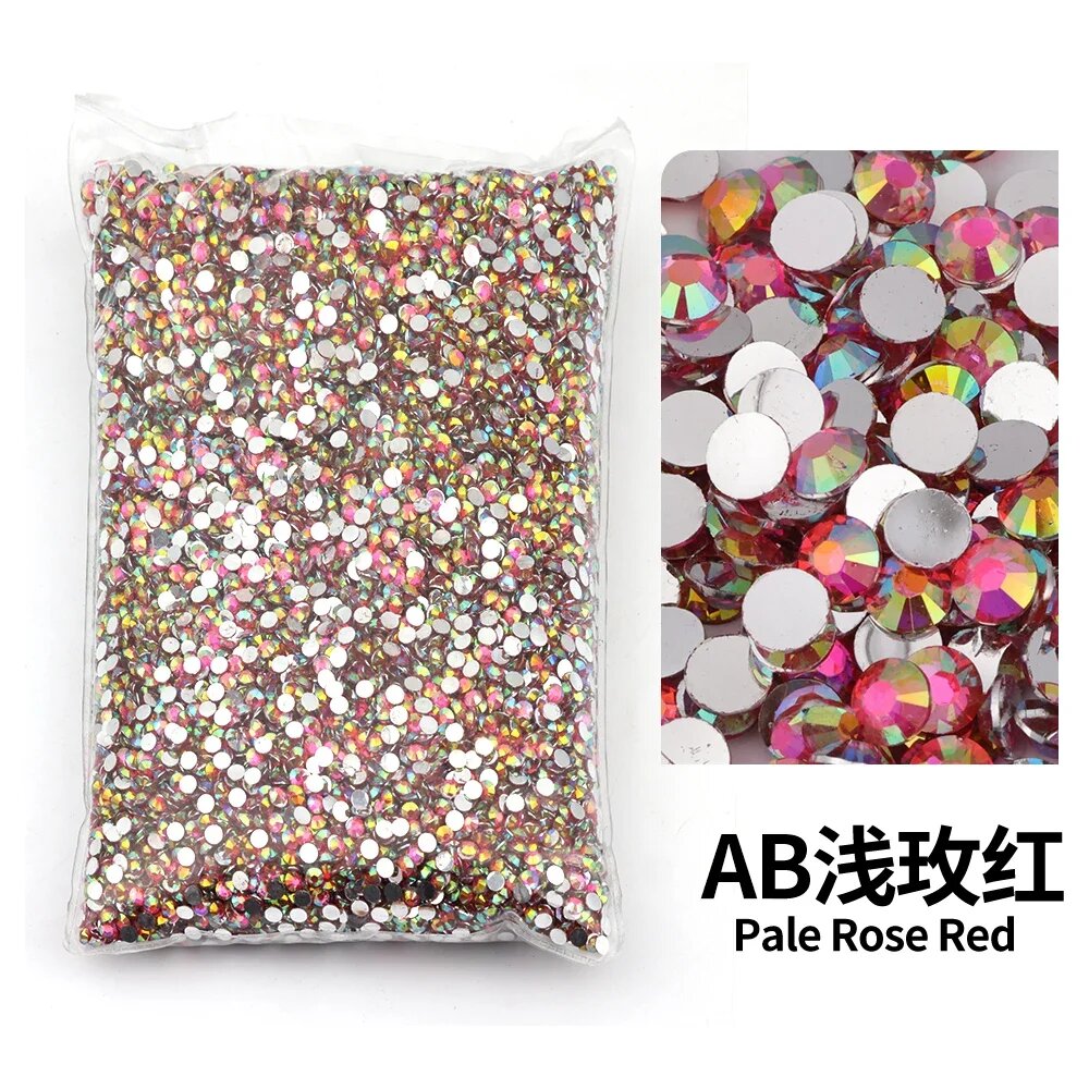 Кристаллы AB Pale Rose Red 6 мм, 1000 шт