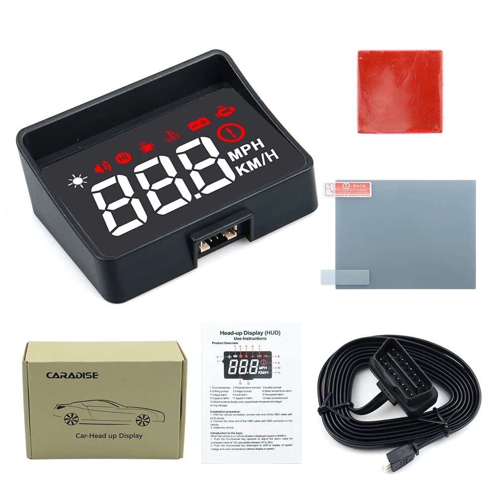 Проектор на лобовое стекло, дисплей HUD, автомобильная электроника, превышение скорости, проектор температуры на лобовое стекло