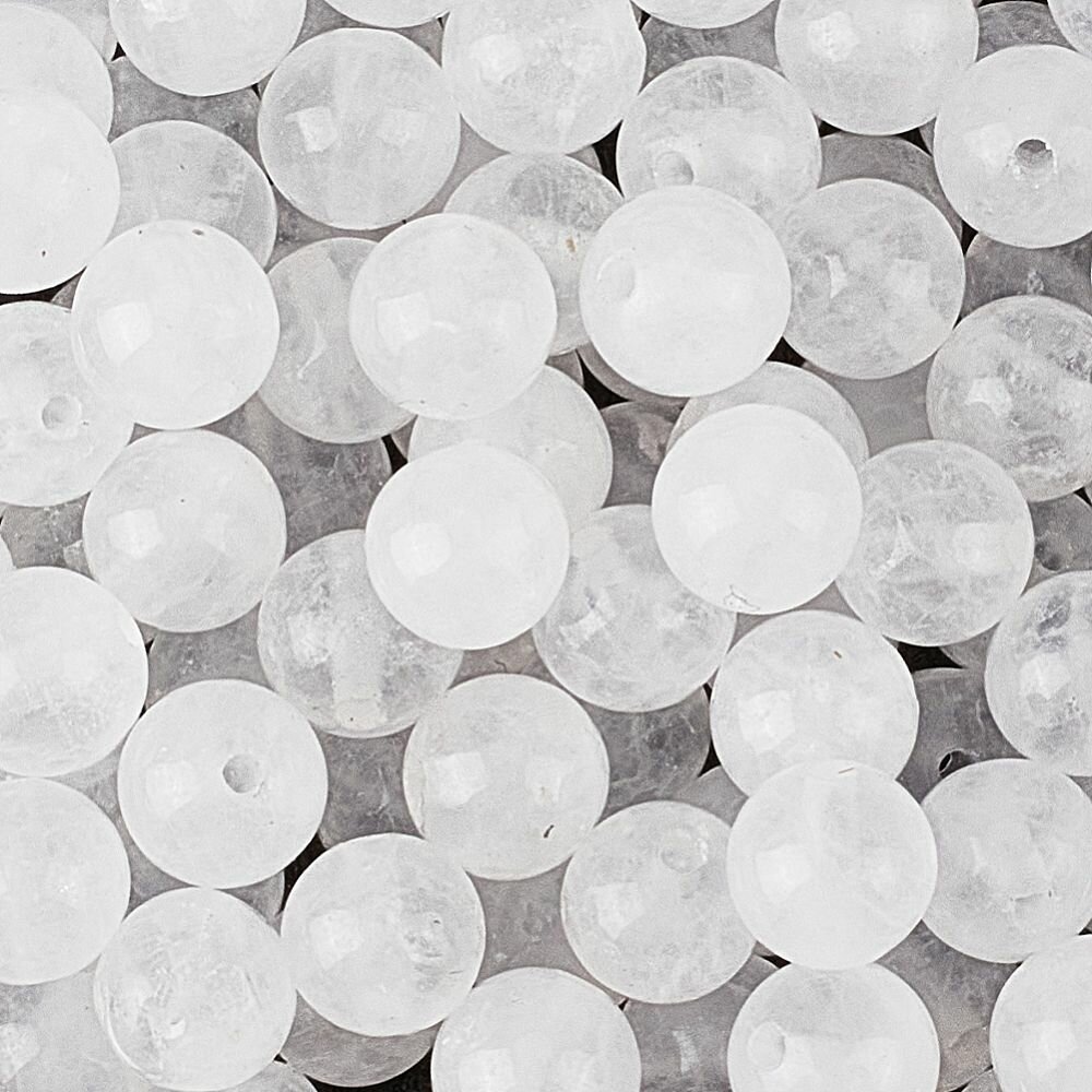 120 шт. круглых бусин из натурального белого нефрита 6 мм