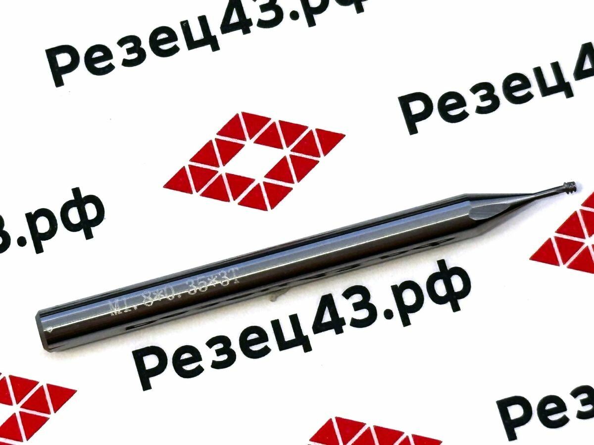 Концевая твердосплавная резьбовая фреза трехрядная М1,8х0,35 (Алюминий)