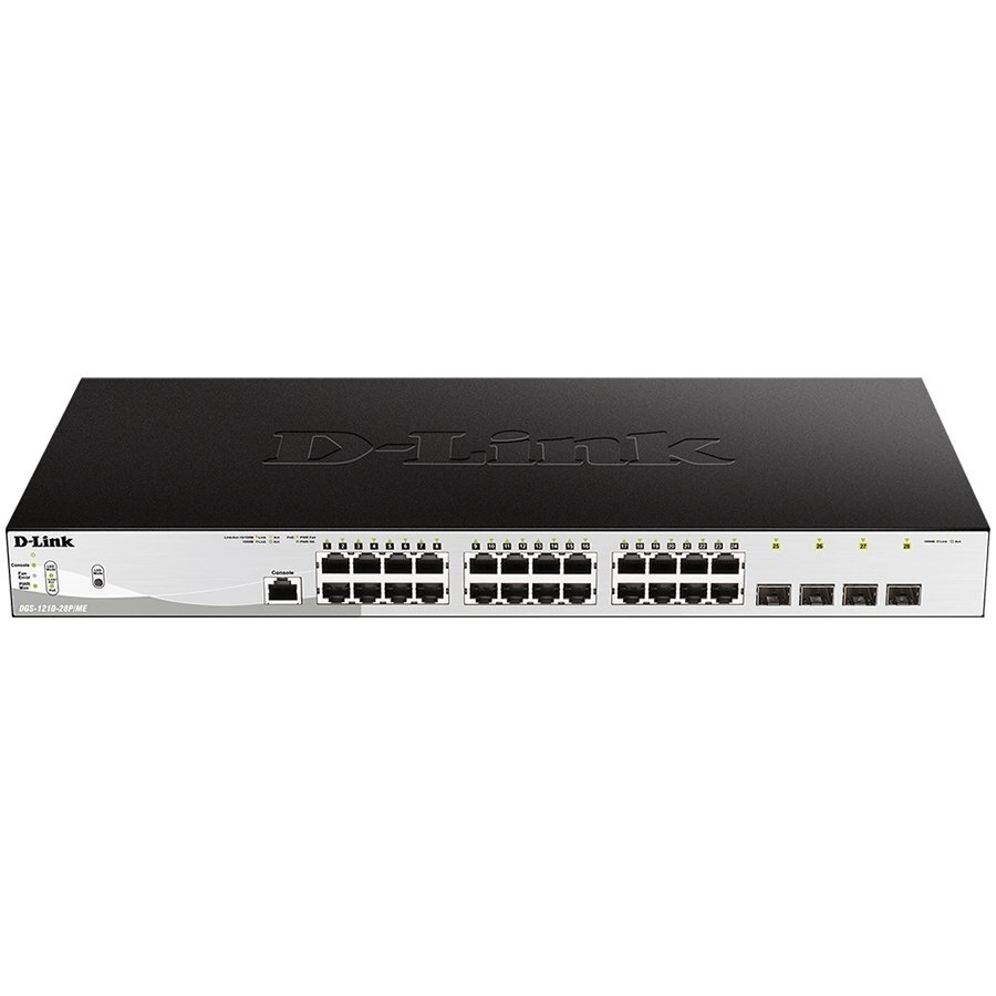 Коммутатор D-Link Gigabit Smart Switch with 24 10/100/1000Base-T ports and 4 Gigabit MiniGbIC (SFP) ports