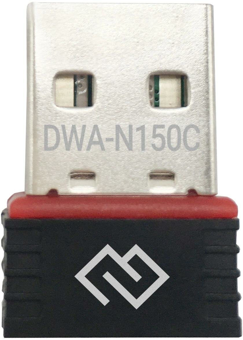Сетевой адаптер DIGMA Wi-Fi, N150, USB 2,0, с 1 внутренней антенной (DWA-N150C)