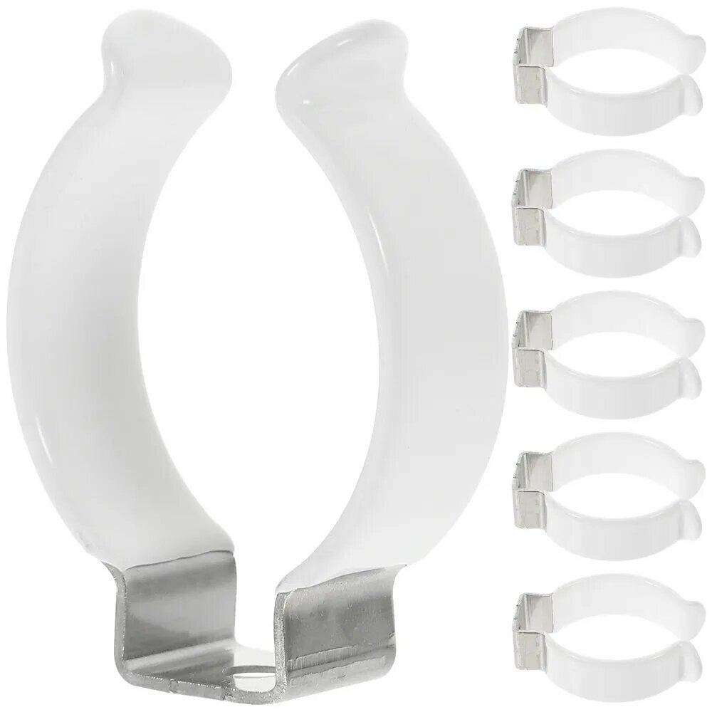 Держатели светодиодных ламп т12 из нержавеющей стали белого цвета, 6 штук в наборе