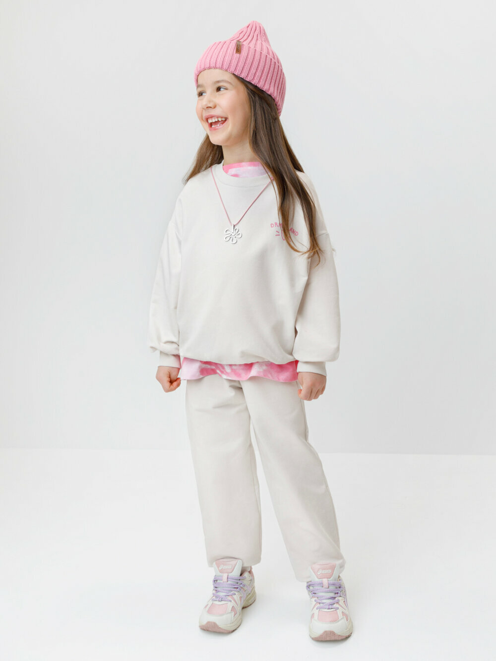 Брюки спортивные хлопковые штаны для девочки