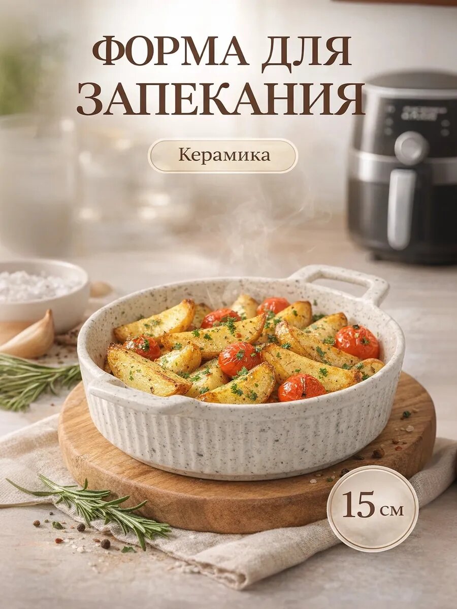 Форма для запекания Pyra, размер 18×15×5 см, керамика, цвет белый