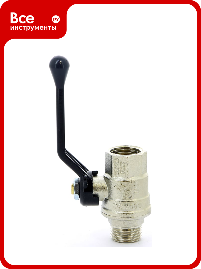 Шаровый кран Bugatti OREGON 1/2" в/н ручка артикул 3050062 ИС.081011 03050062, латунный