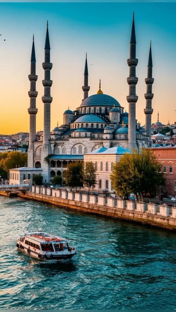 Алмазная Мозаика "Большая Мечеть Стамбула" 30x40 См, Безрамная, Идеальна Для Дома, Украшения, Подарков.