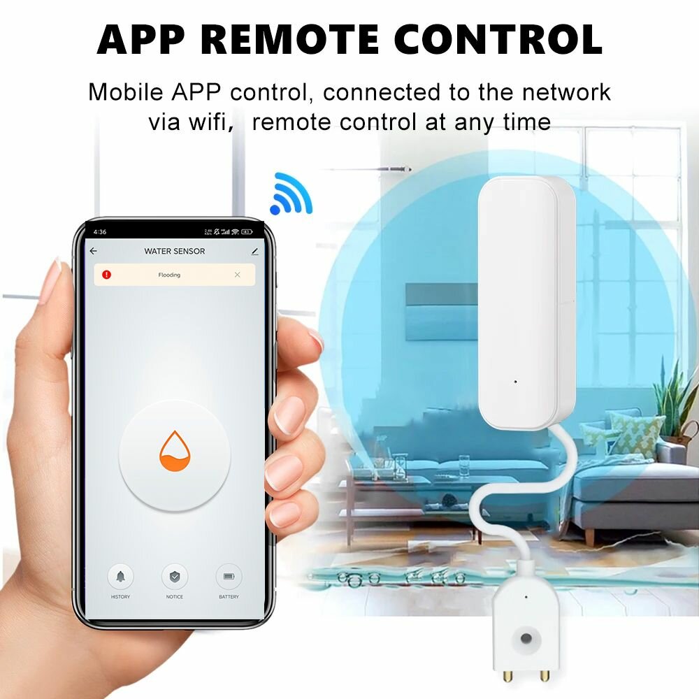 Умный датчик протечки воды Zigbee с Алисой