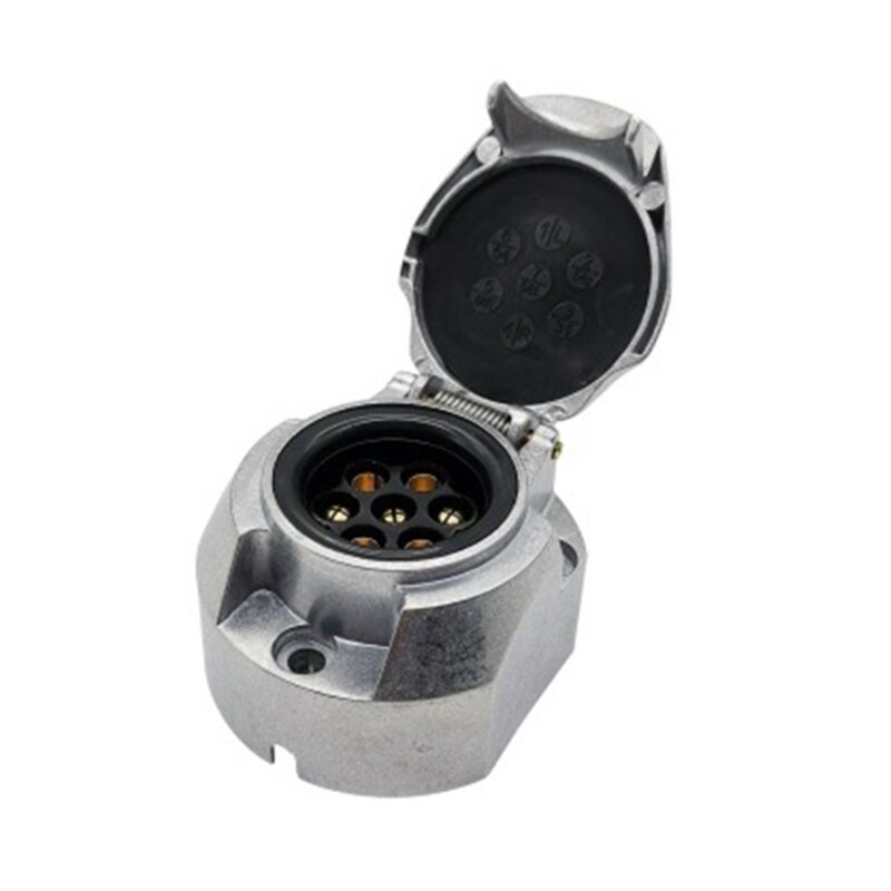 7-контактный Электрический блок и Розетка алюминиевого прицепа 12 В С Медными контактами Прост в использовании для автомобилей европейского стандарта