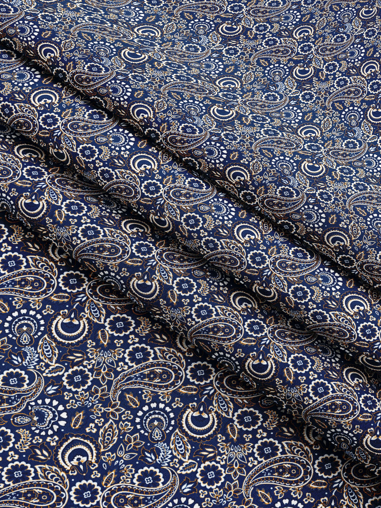 Ткань для шитья и рукоделия, Ситец, Хлопок, цв. синий, Длина 3 м, Ширина 80 см, Плотность 85 г/кв. м