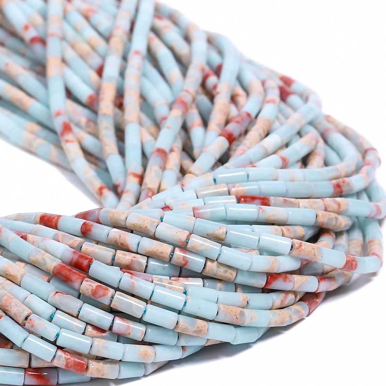 Бусины nociuciu Лазурит Яшма Агат 4x2 мм shoushan jasper