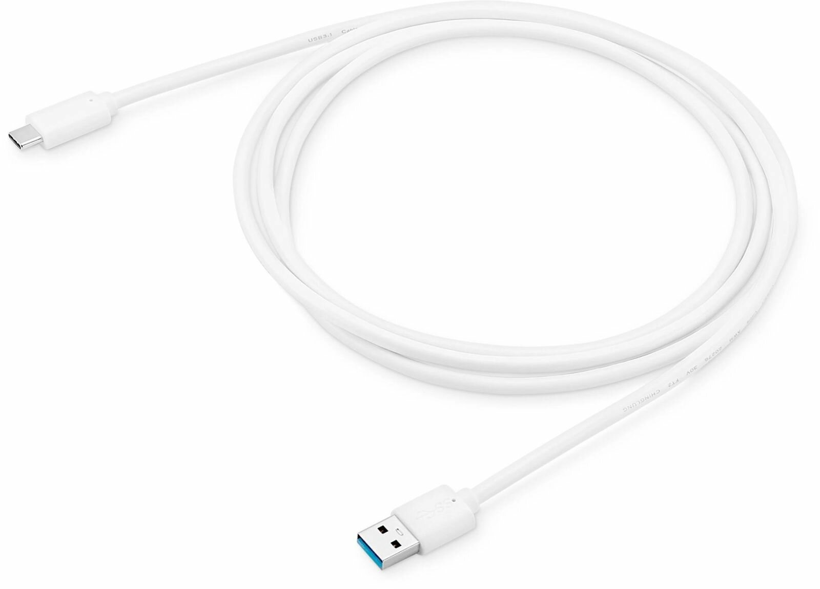Кабель Buro USB m-USB Type-C m, 1 м, белый (BU-USB3.2-AC-1MW)