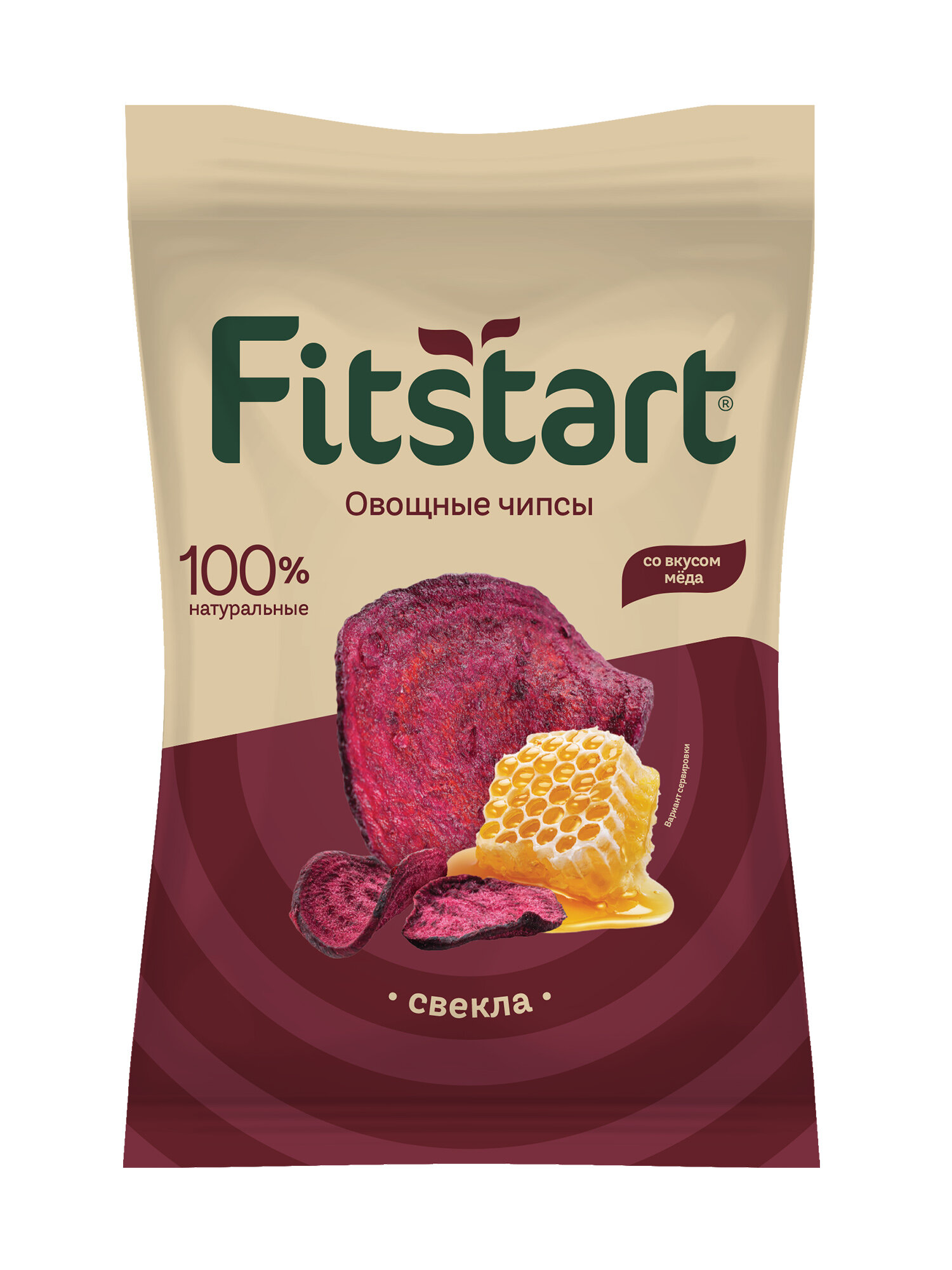 Овощные чипсы FITSTART Свекла со вкусом меда, натуральные, 50г