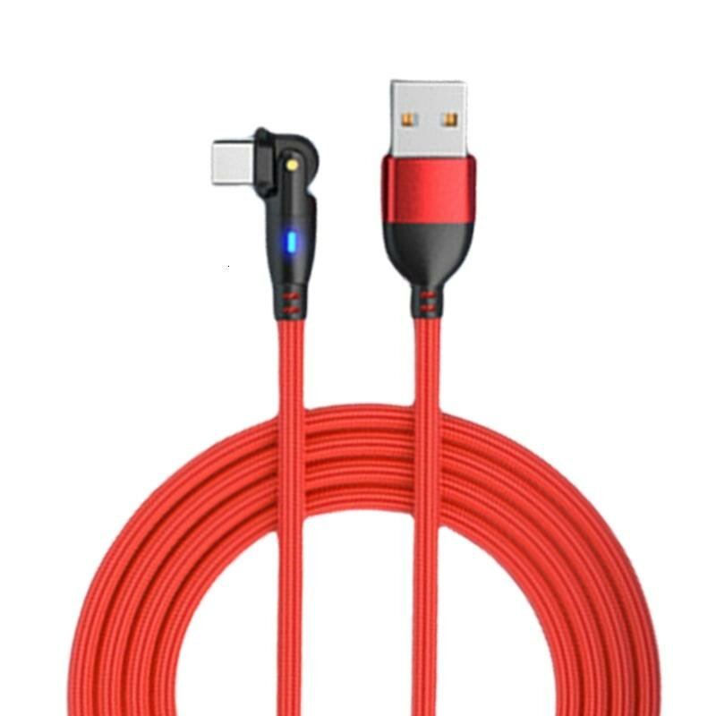 Кабель USB–Type-C из нейлона для быстрой зарядки, красный - 1m