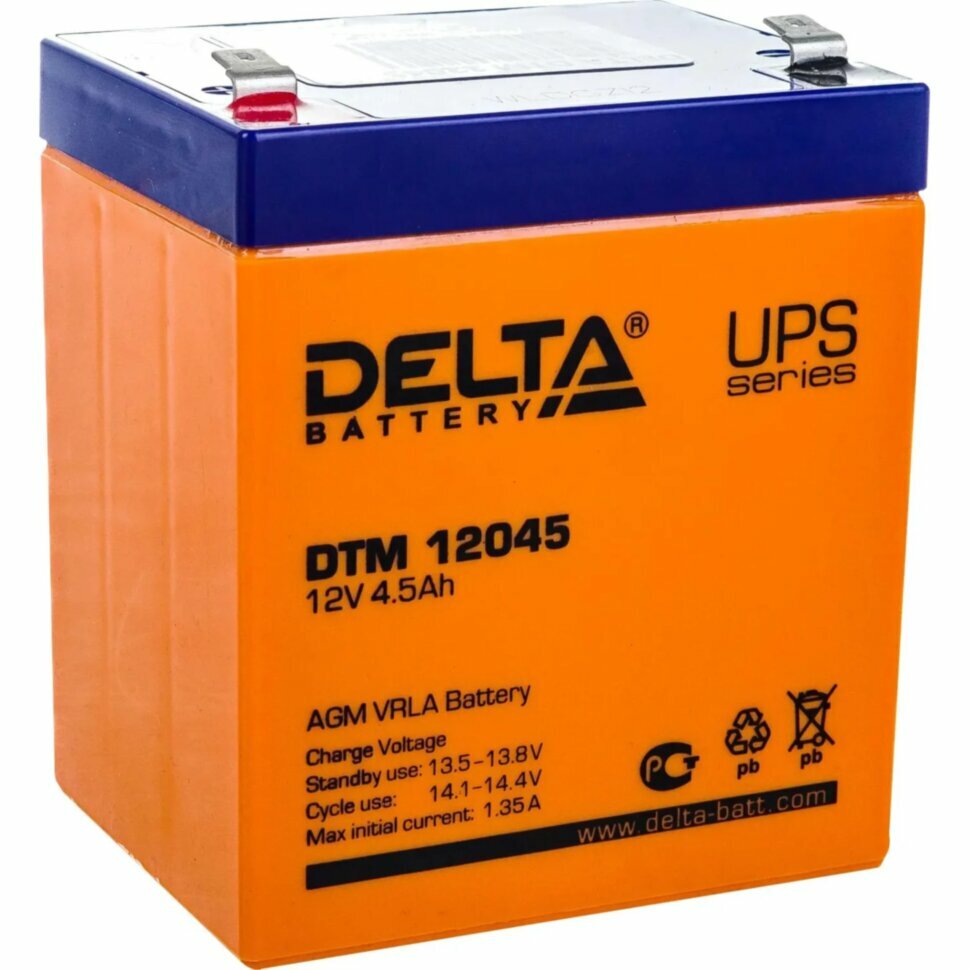 Батарея для ИБП Delta DTM 12045 12В/4.5, F1 (90x70x101мм), 2245463