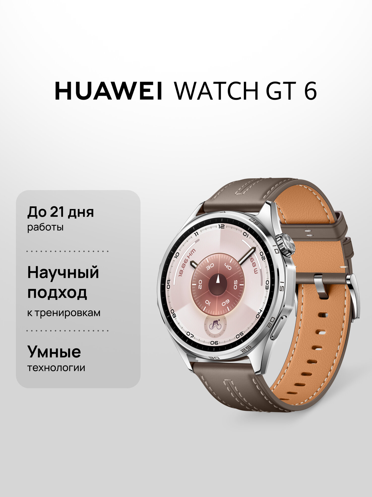 Смарт часы HUAWEI WATCH GT 6 46 мм Серый, AMOLED экран 1,47'