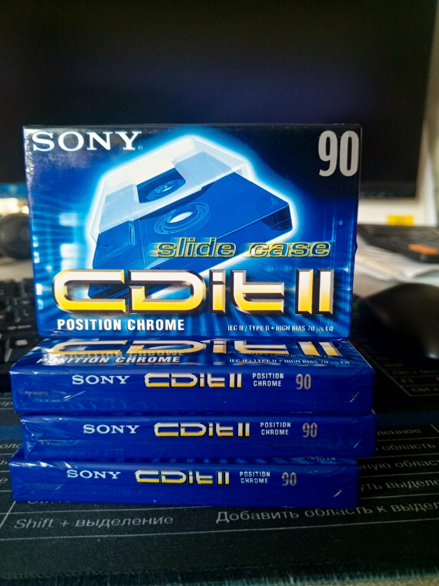 Аудиокассета Sony CDit II 90 chrom , 1 шт 1998 г. в (90 мин)