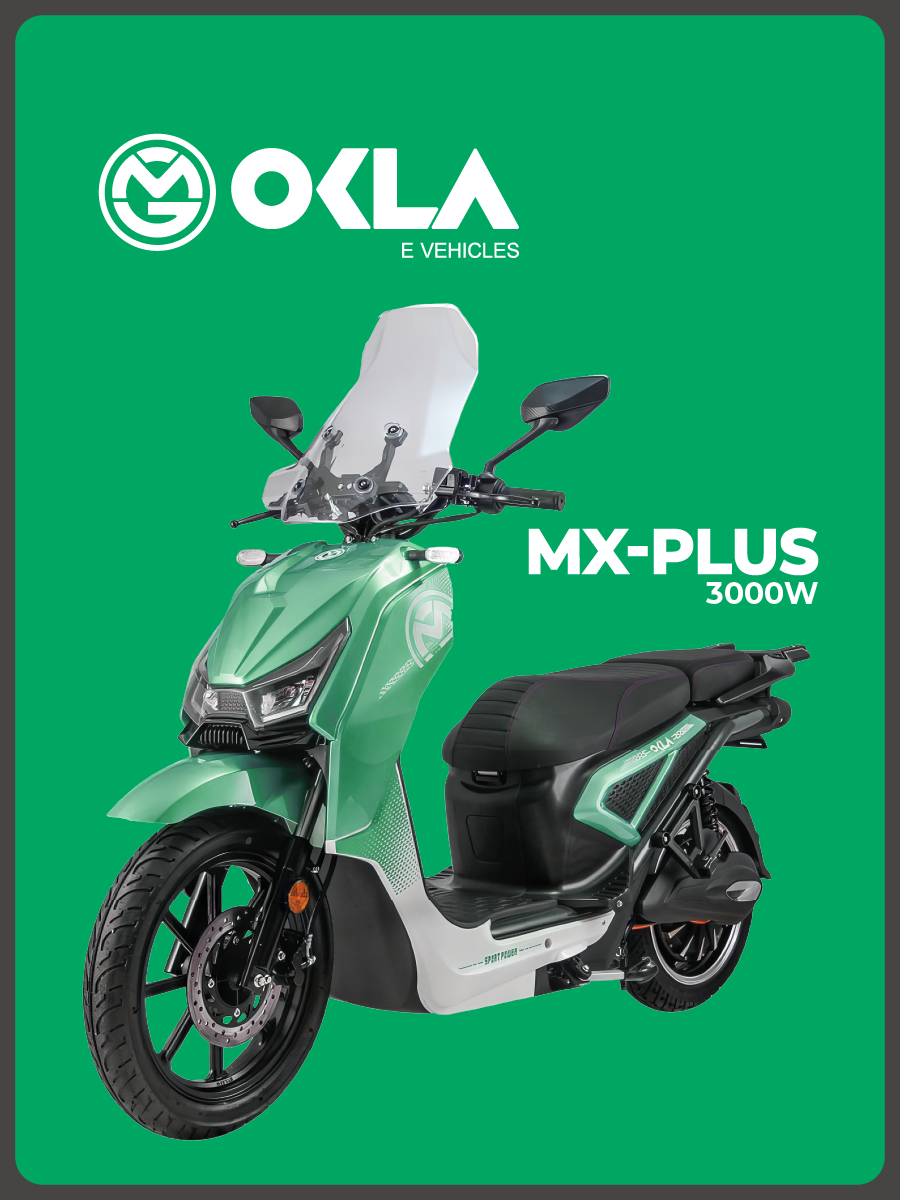 Электроскутер OKLA MX PLUS - Green - 3000W