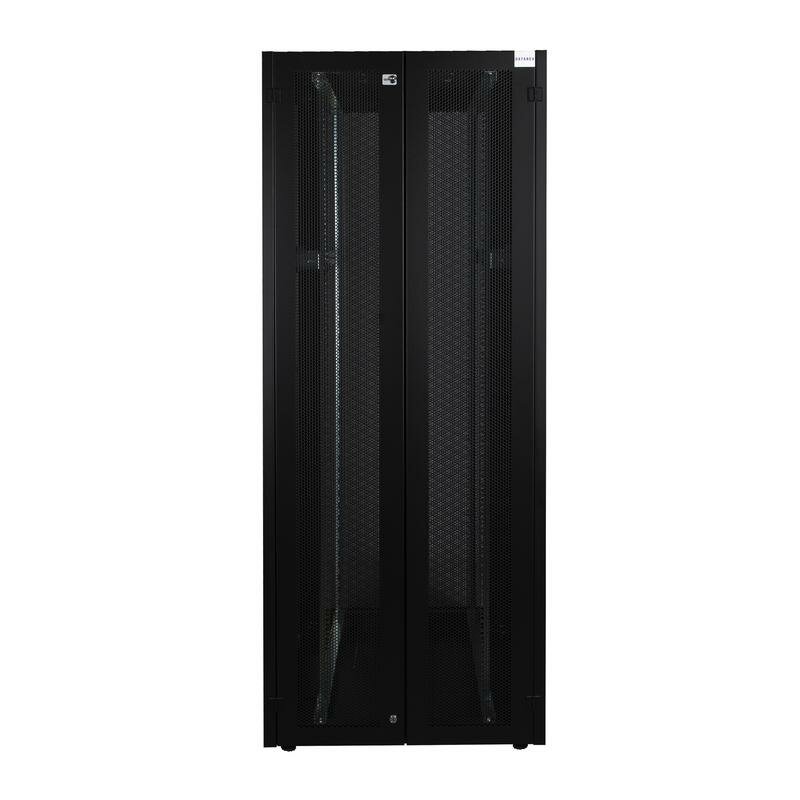 Шкаф напольный 19дюйм 47U 800х800 двойн. передн. дверь перфорир; двойн. задн. дверь перфорир. черн. Datarex DR-759621