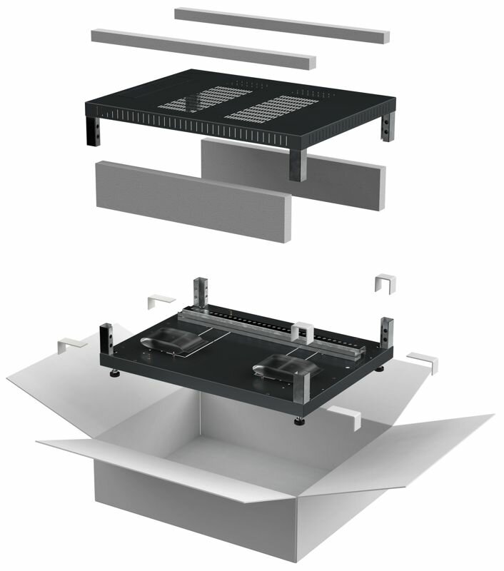 Комплект основание и крыша 600х600мм для шкафа 18-47U черн. LINEA E ITK LE05-XXX66-X