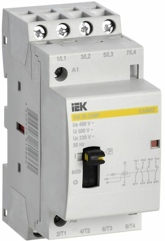 Контактор модульный КМ20-22МР AC с ручным управ. KARAT IEK MKK12-20-22