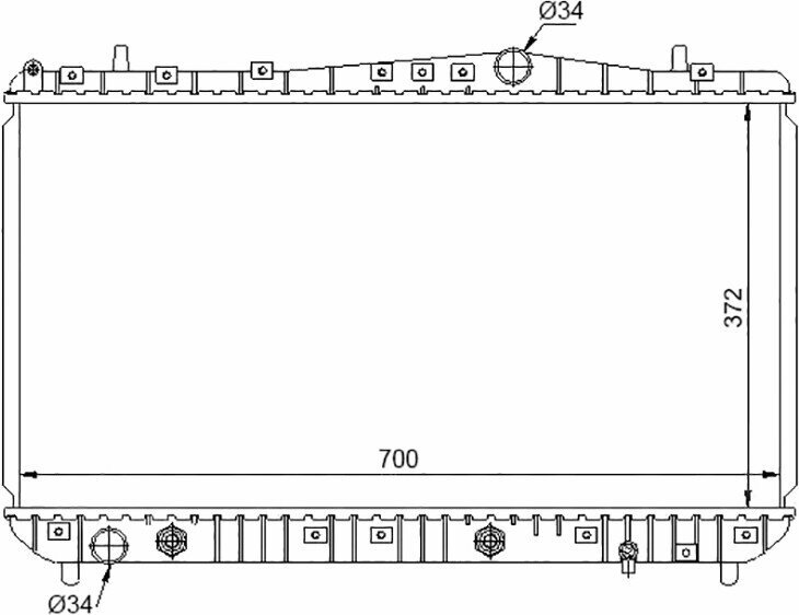 Радиатор SAT ST-01-0024 Chevrolet Lacetti 04-13 / Tacuma 02-08