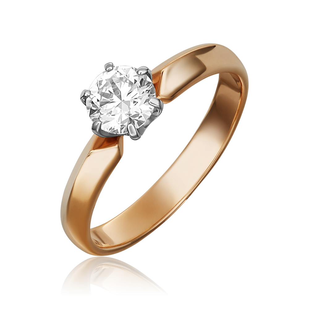 Кольцо PLATINA, золото, 585 проба, фианит