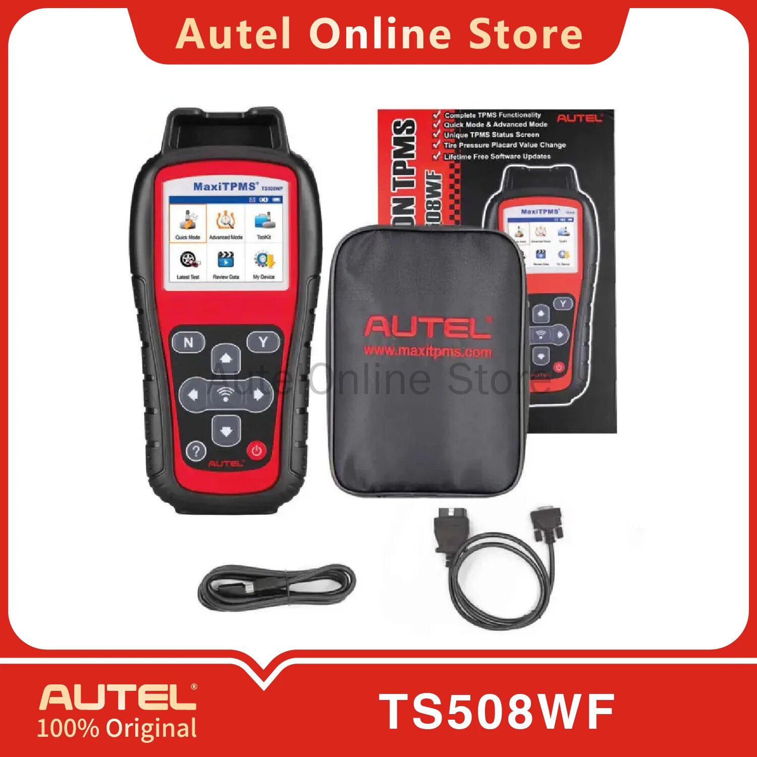 AUTEL Maxi TPMS TS508WF Усовершенствованный сервисный инструмент TPMS Бесплатное обновление Корея