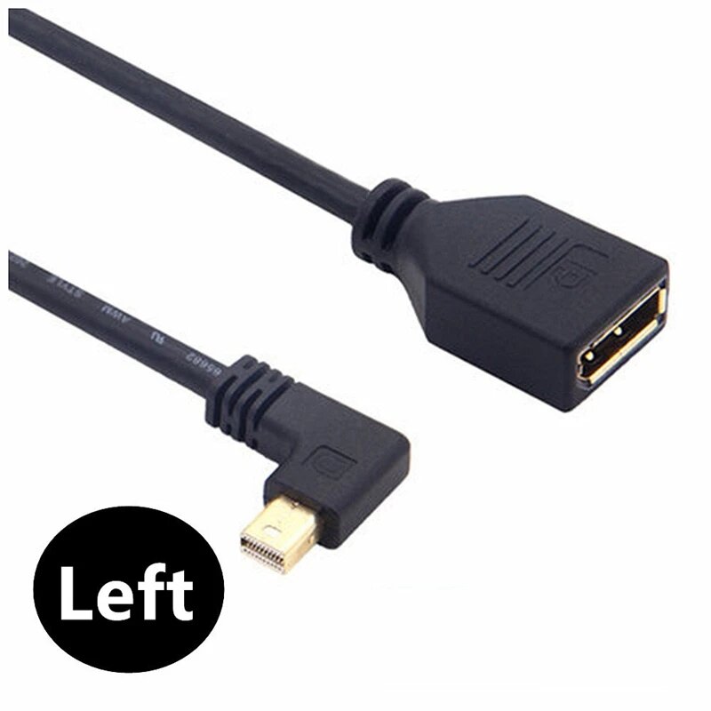 Угловой кабель Mini DisplayPort - DisplayPort 0.3 м Left