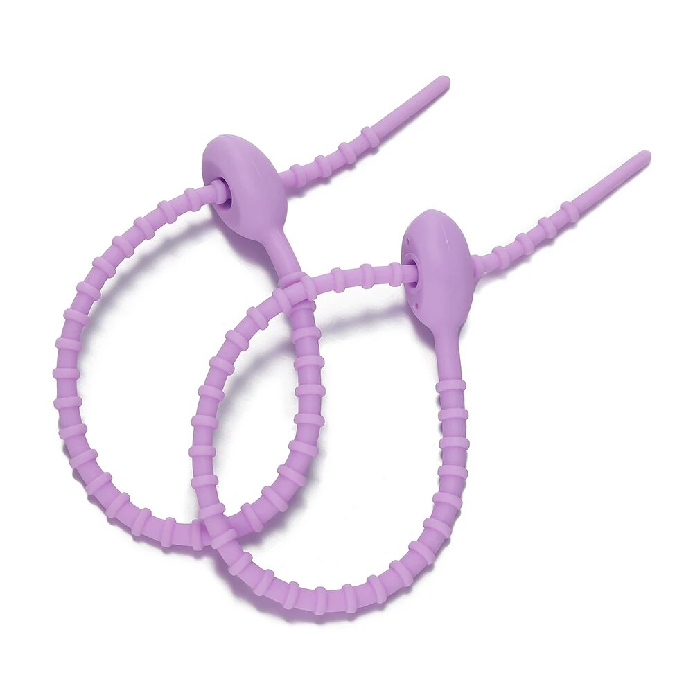 Силиконовые брелоки-шнурки AGCFABS 2-5 шт. 12cm x 5pcs, Фиолетовый, Purple