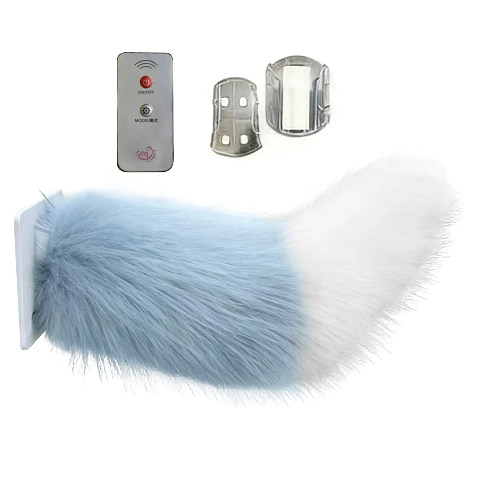 Электрический хвост для косплея Blue White с пультом