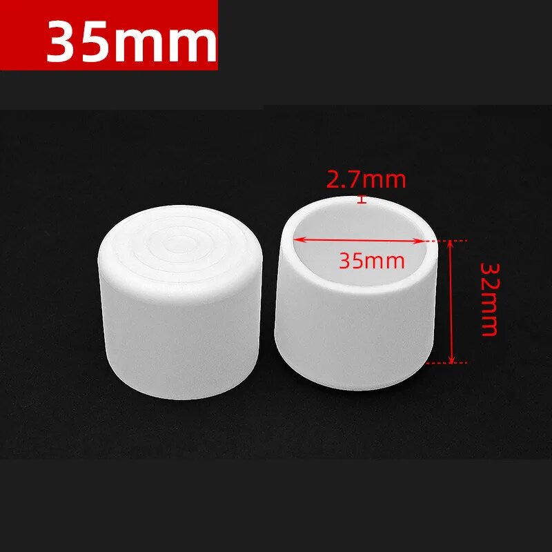 Резиновые заглушки для мебели белые 10-50 мм Белый, 35mm(1.26in)-1Pcs