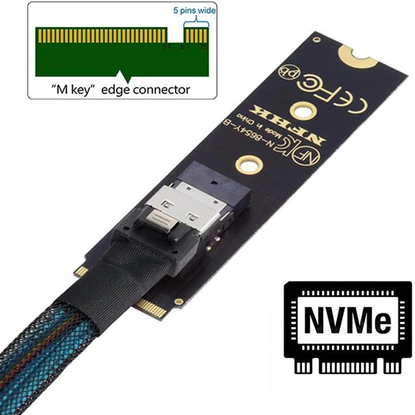 Кабель-удлинитель M.2 NVMe JoniSerl 40 см — фото 1