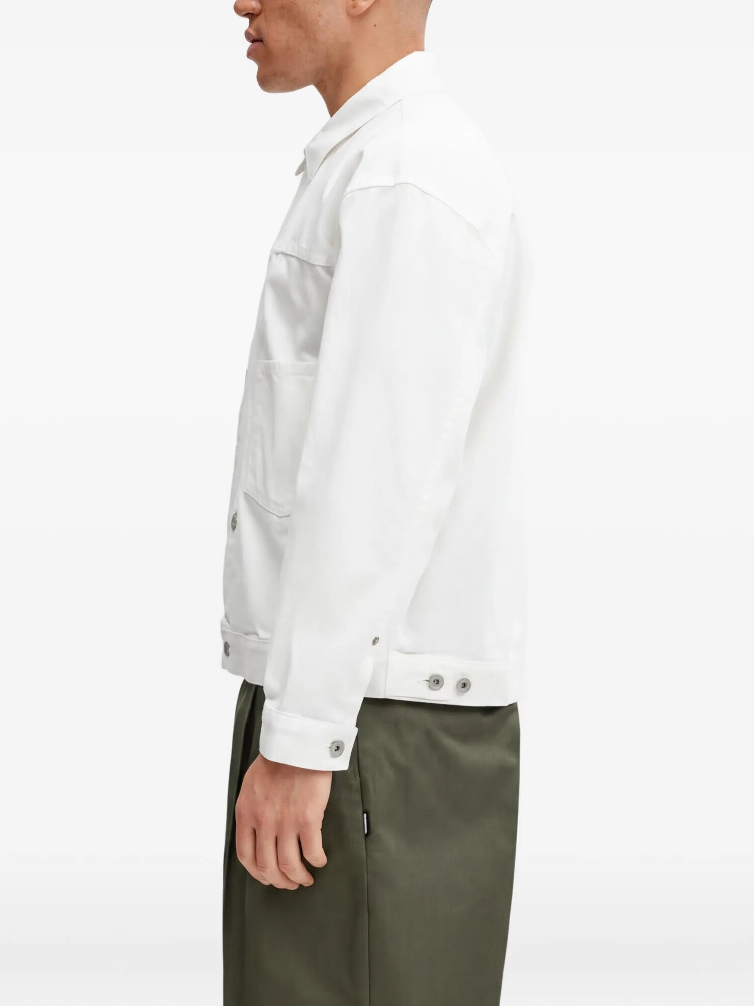Куртка Neighborhood Button pockets jacket, размер 50, бежевый/белый — фото 1