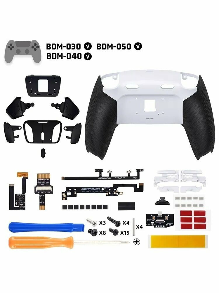 EXtremeRate RISE4 Plus MAX задние лепестки для PS5 Controller BDM-030/040/050, ремаппируемые кнопки с Clicky Trigger Stops
