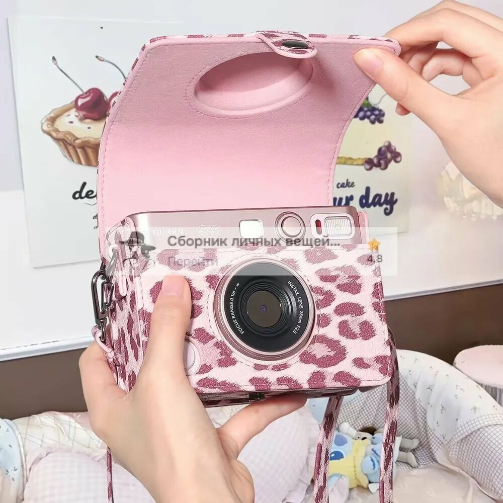 Film Lab - Instax Mini EVO кожаный чехол Защитный чехол для камеры с ремешком CAA46