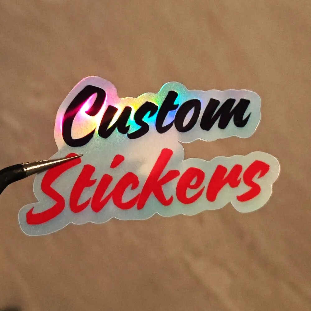 Набор из 100 голографических наклеек EMWSJW 4cm, Customized shapes