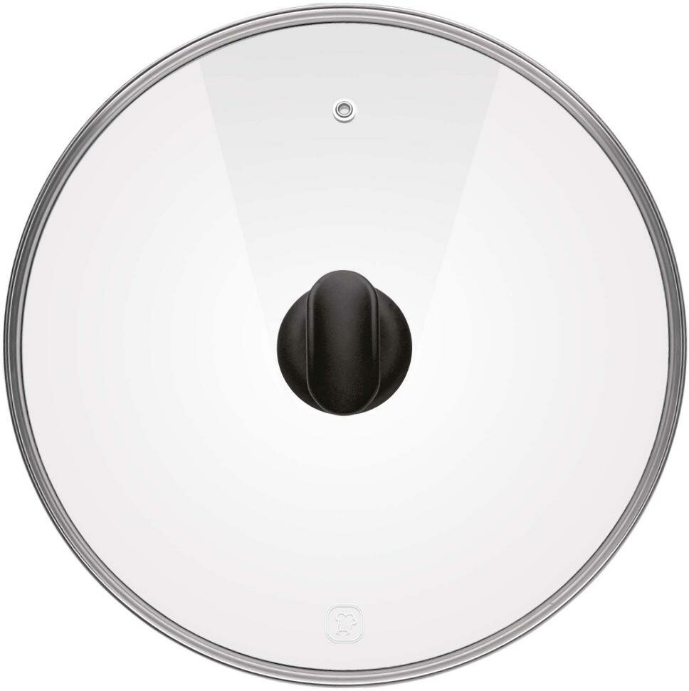 Крышка Rondell Weller d 28 см, прозрачная, ручка черная (RDA-123)