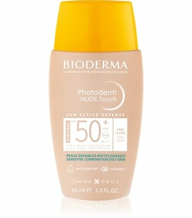 Средство солнцезащитное Bioderma Photoderm Nude Touch, spf 50+, оттенок very light, 40 мл