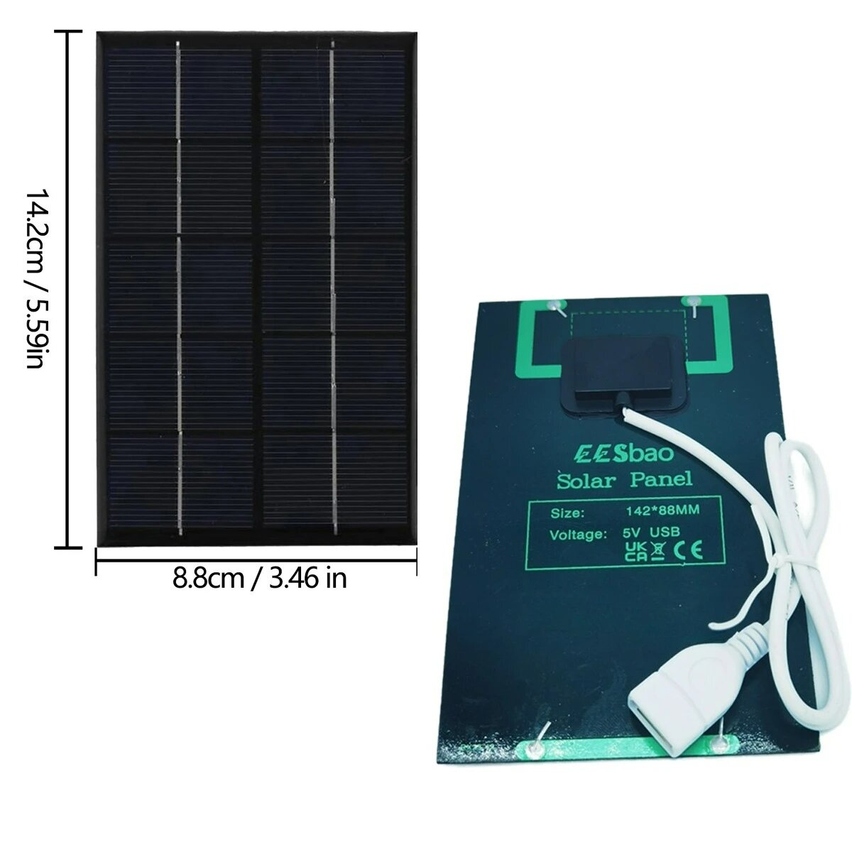 Портативная солнечная панель EESBAO 5 Вт USB водонепроницаемая для кемпинга 5V 5W