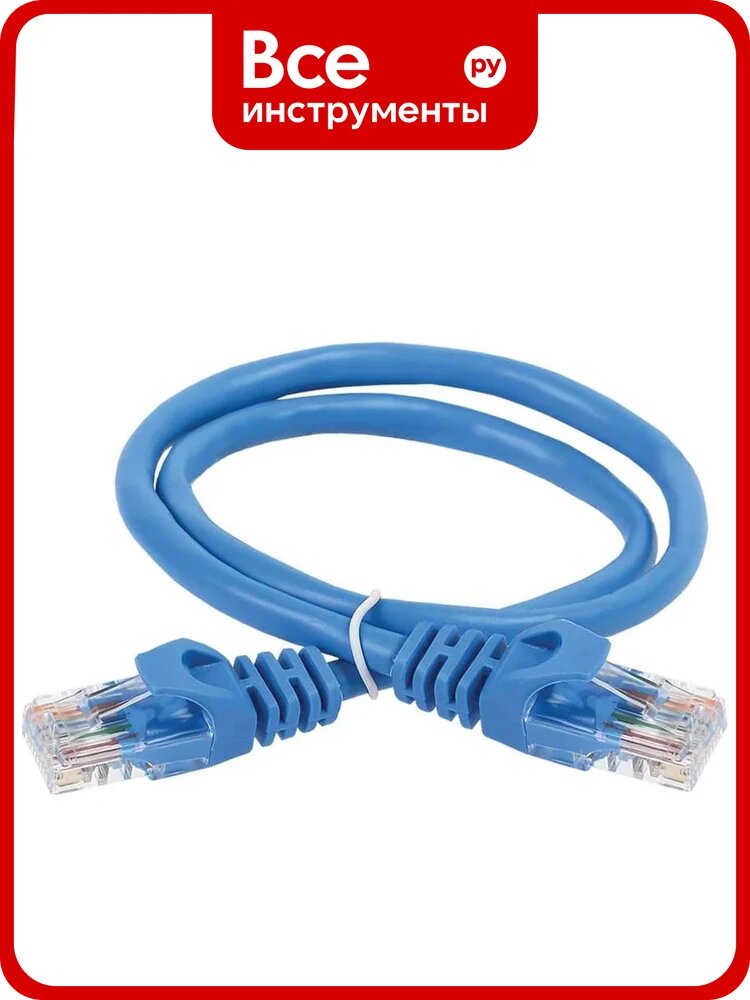 Коммутационный шнур ITK кат. 5Е UTP LSZH 3м синий PC03-C5EUL-3M
