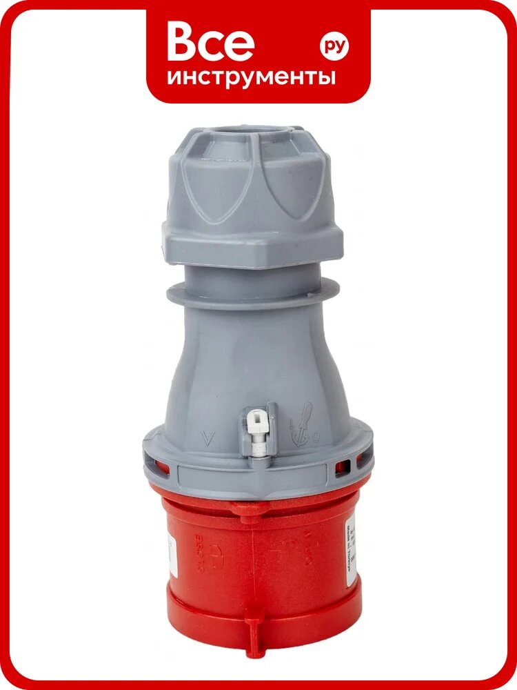 Кабельная переносная вилка TP Electric Зажимные контакты 32A, 400В, 3P+N+E, IP 44 3007-301-1600, пластиковый корпус