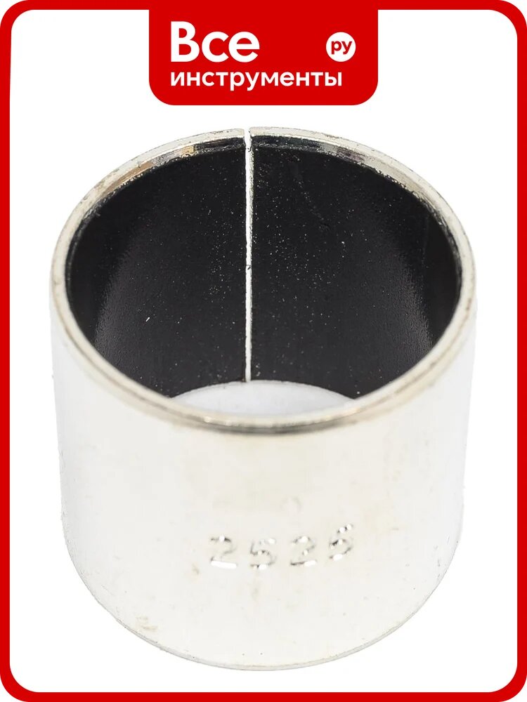 Втулка скольжения ISKRA KU2525SF1SN (PCM252825) из PTFE с бронзовым кольцом, стальное лужение, для высоких нагрузок