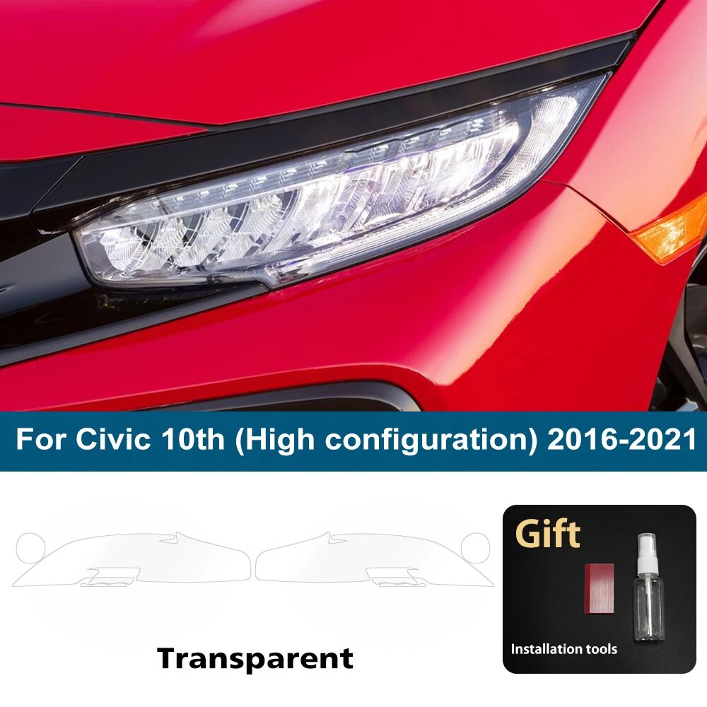 Дымчато-черная Пленка Из ТПУ/полиэстера Для Honda Civic 10-го И 11-го Поколений 10th 16-21 High CLR